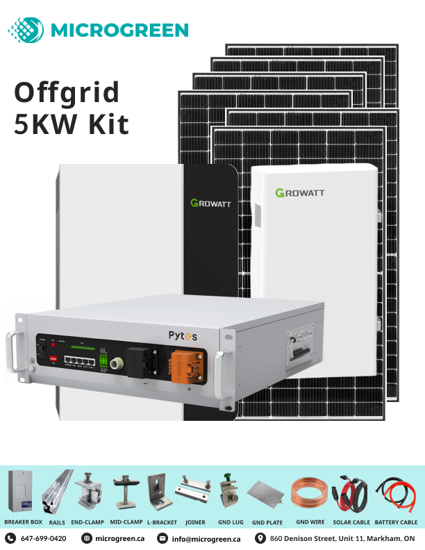 Growatt 5kW Off-Grid Kit | Microgreen Solar Corporation
